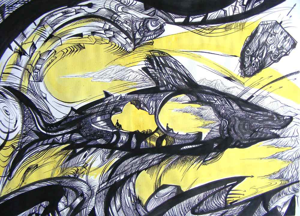 BLACK AND YELLOW DRAWINGS | Marko Gavrilovic