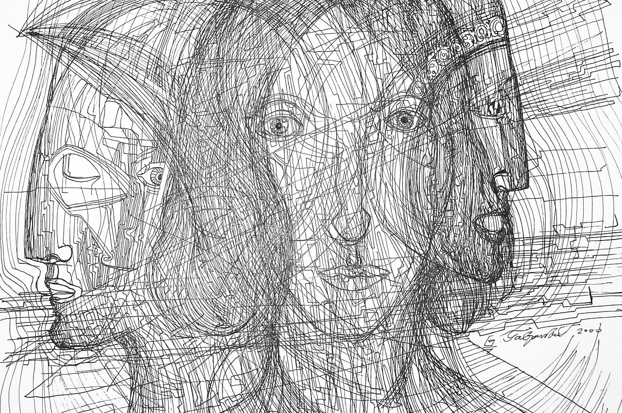 Drawing series-contemporary ink drawings of artist Marko Gavrilovic